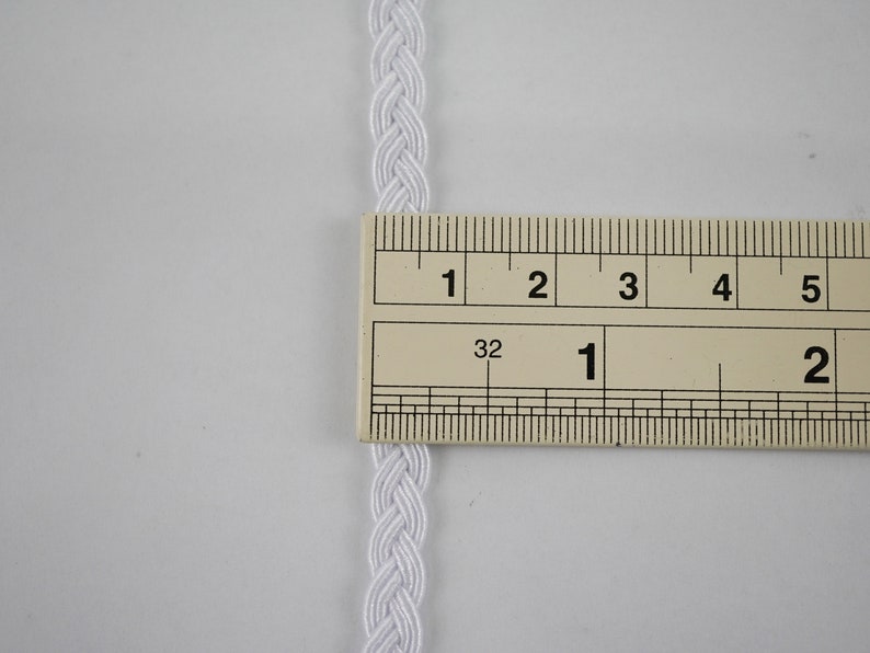 5 Yards 1/4 White Braided Cord White Cord Flat Braided - Etsy