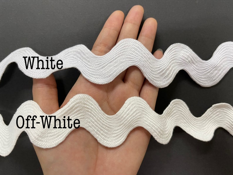 5 Yards White Jumbo Rick Rack Trim, White Rick Rack, Jumbo Ric Rac ...