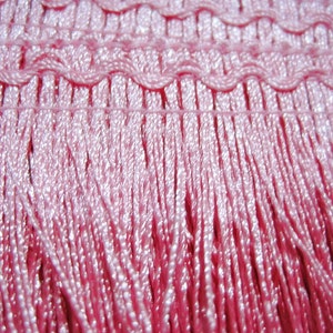 1 Yard 3" Pink Chainette Fringe, Pink Trim, Fringe Tassel Trim ...