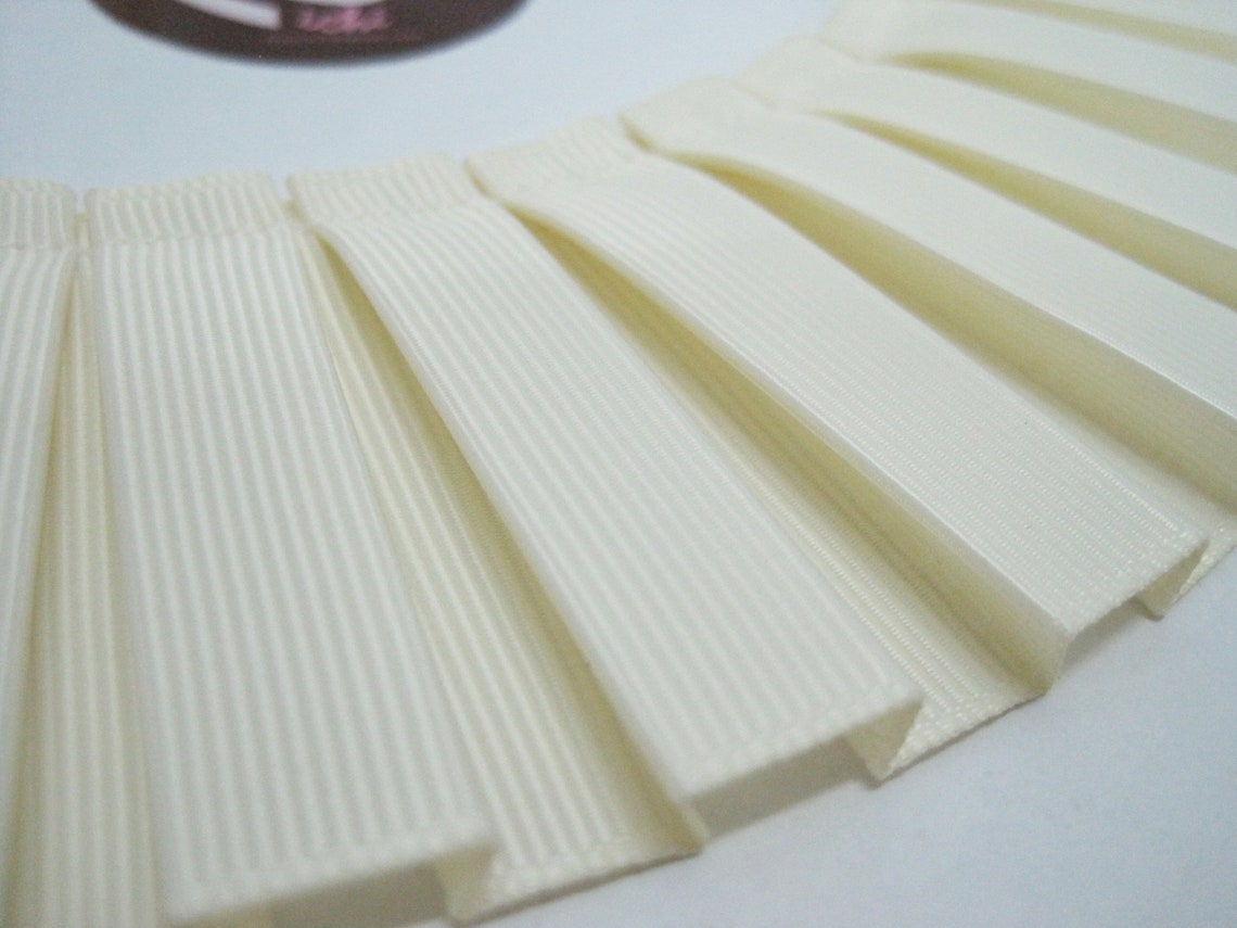 1 Yd 2 Cream Grosgrain Box Pleated Trim Box Pleated - Etsy