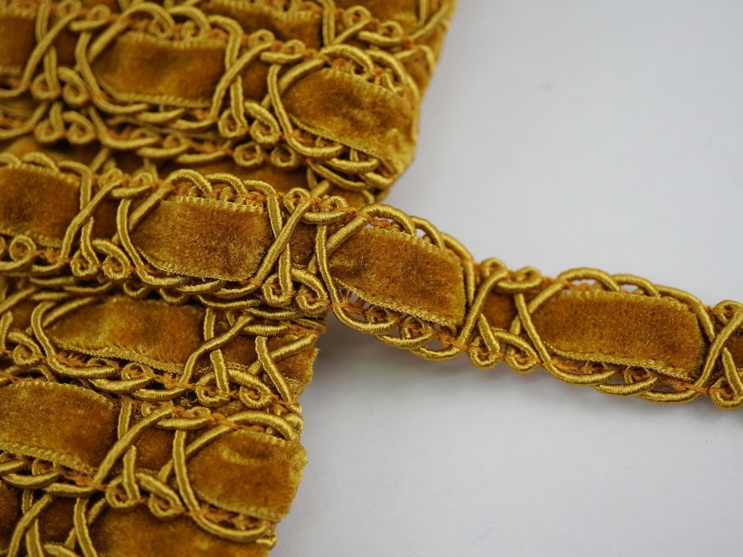5 Yards 5/8" Classic Gold Braid Trim, Classic Gold Braid Trim, Gimp ...