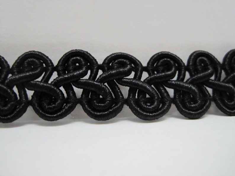 5 Yards 1/2 Black Gimp Braided Trim Gimp Braid Braided | Etsy