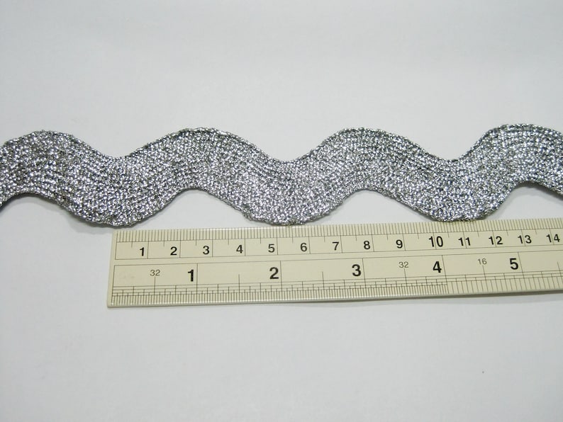 5 Yards Silver Jumbo Metallic Rick Rack Trim Metallic Rick - Etsy