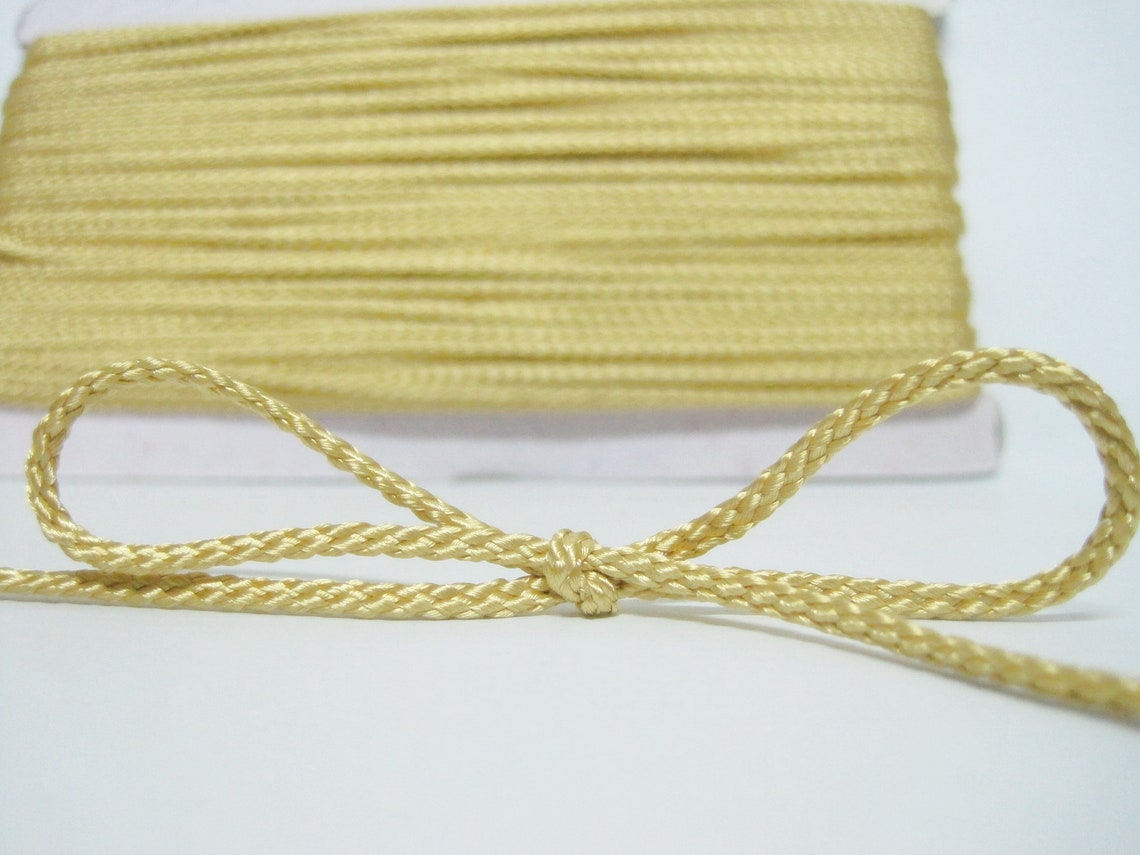 5 Yards 3 Mm Gold Braided Cord Braided Cord Soutache Cord | Etsy