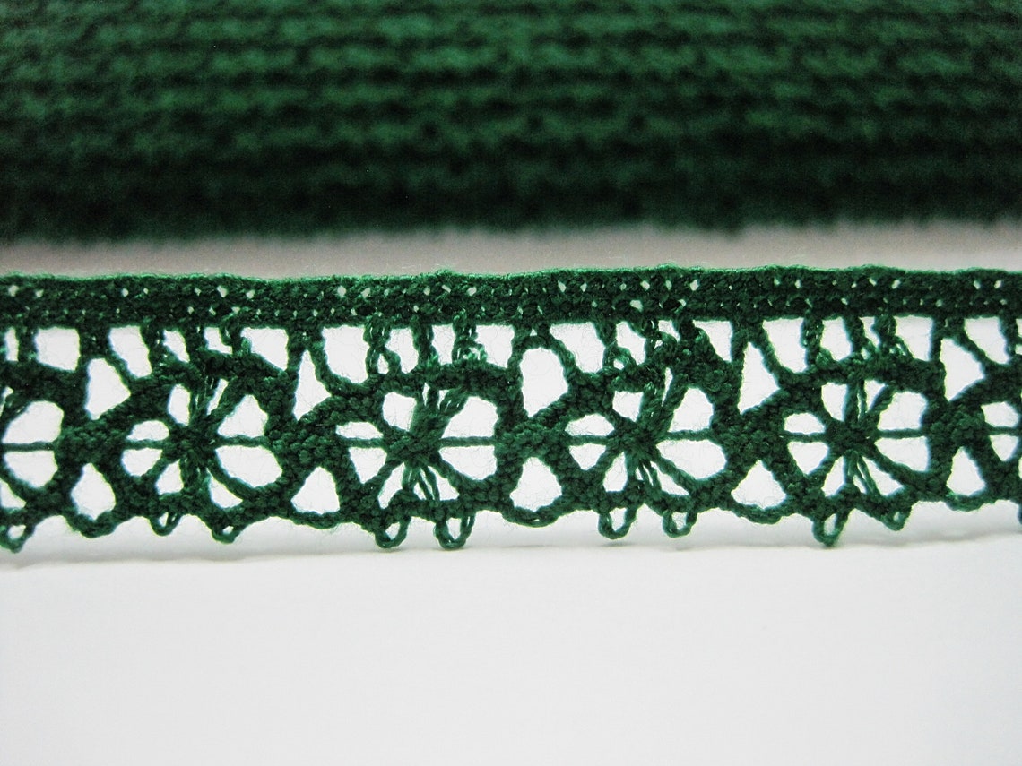 5 yards 9/16 Green Crochet Lace Trims Lace Trim | Etsy
