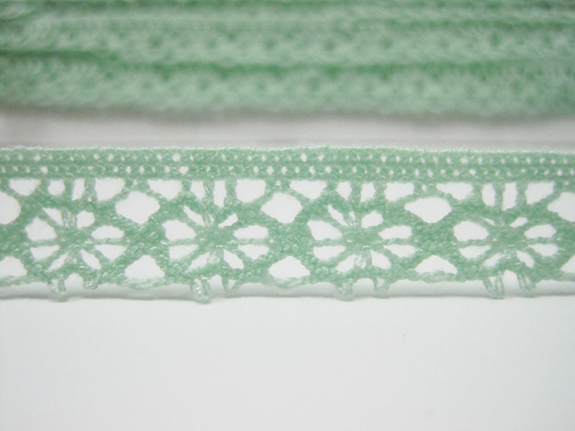 5 yards 9/16 Green Crochet Lace Trims Lace Trim | Etsy