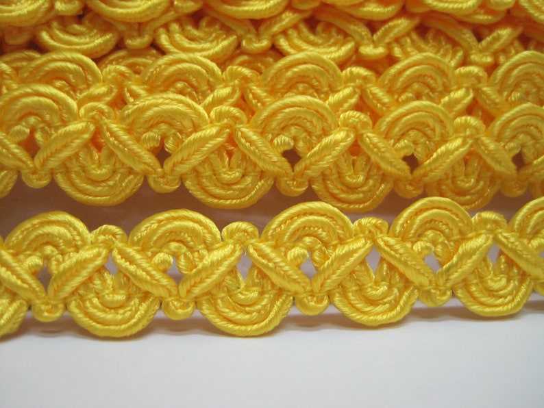 5 Yards Bright Yellow Braid Braided Trim Loop Trim Braided - Etsy