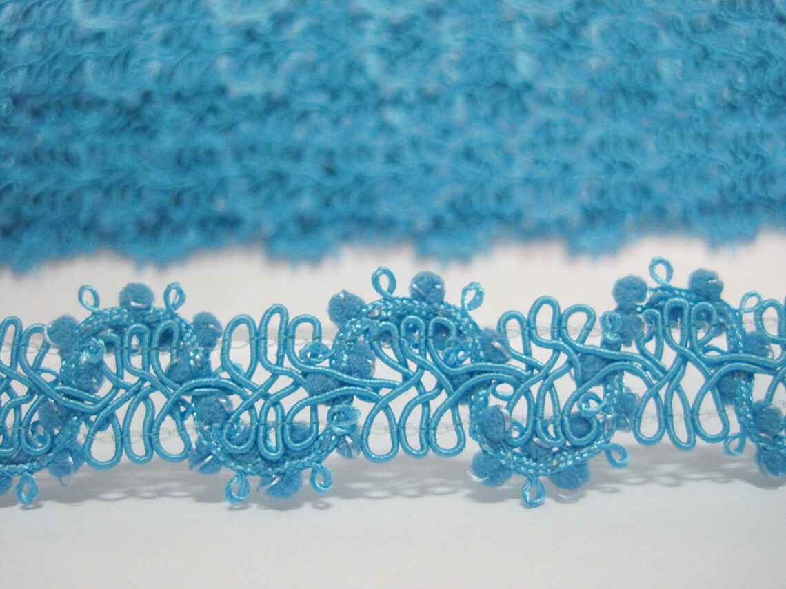 5 Yards Turquoise Picot Braided Trim Picot Trim Rick Rack | Etsy