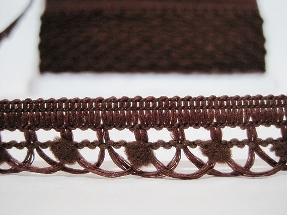 5 Yards Dark Brown Looped Braid Loop Trim Pom Pom Lace Lace | Etsy