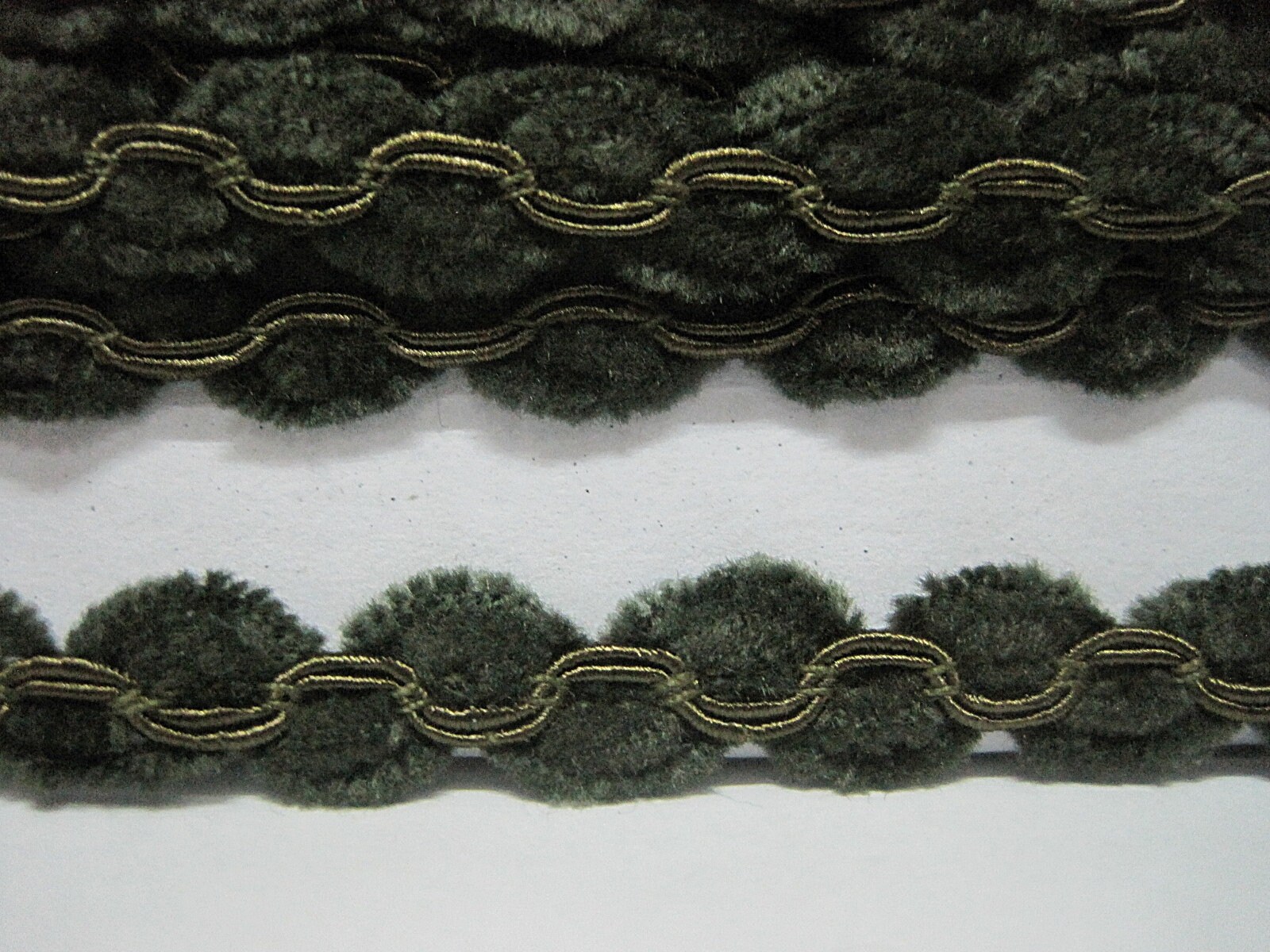 5 Yards 1/4 Dark Green Chenille Braided Rick Rack Trim - Etsy