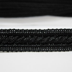 5 Yards 9/16" Black Braided Trim, Black Gimp Braid - Etsy