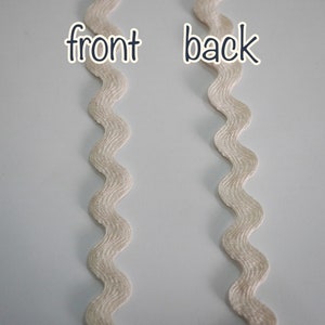 5 Yards 1/2" Cream Matte Rick Rack Trim, Cream Ric Rac Trim, Rick Rack ...