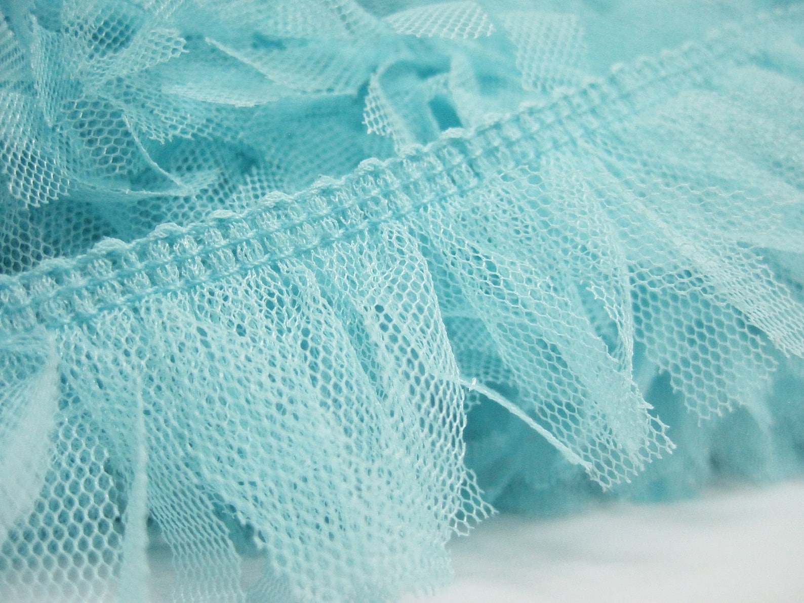 5 Yards Baby Blue Tulle Trim Chiffon Ruffle Trim Ruffle | Etsy