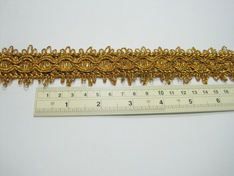 5 Yards 1 1/2 Dark Gold Metallic Lace Gold Lace Gold - Etsy