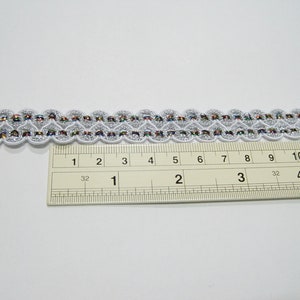 5 Yards 5/8 White-silver Metallic Braid, Silver Lace, Silver Braided ...