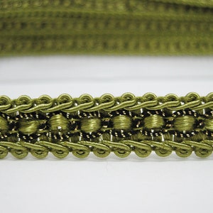 5 Yards 1/2" Olive Drab Green Gimp Braid Trim, Gimp Braid, Braided Gimp ...