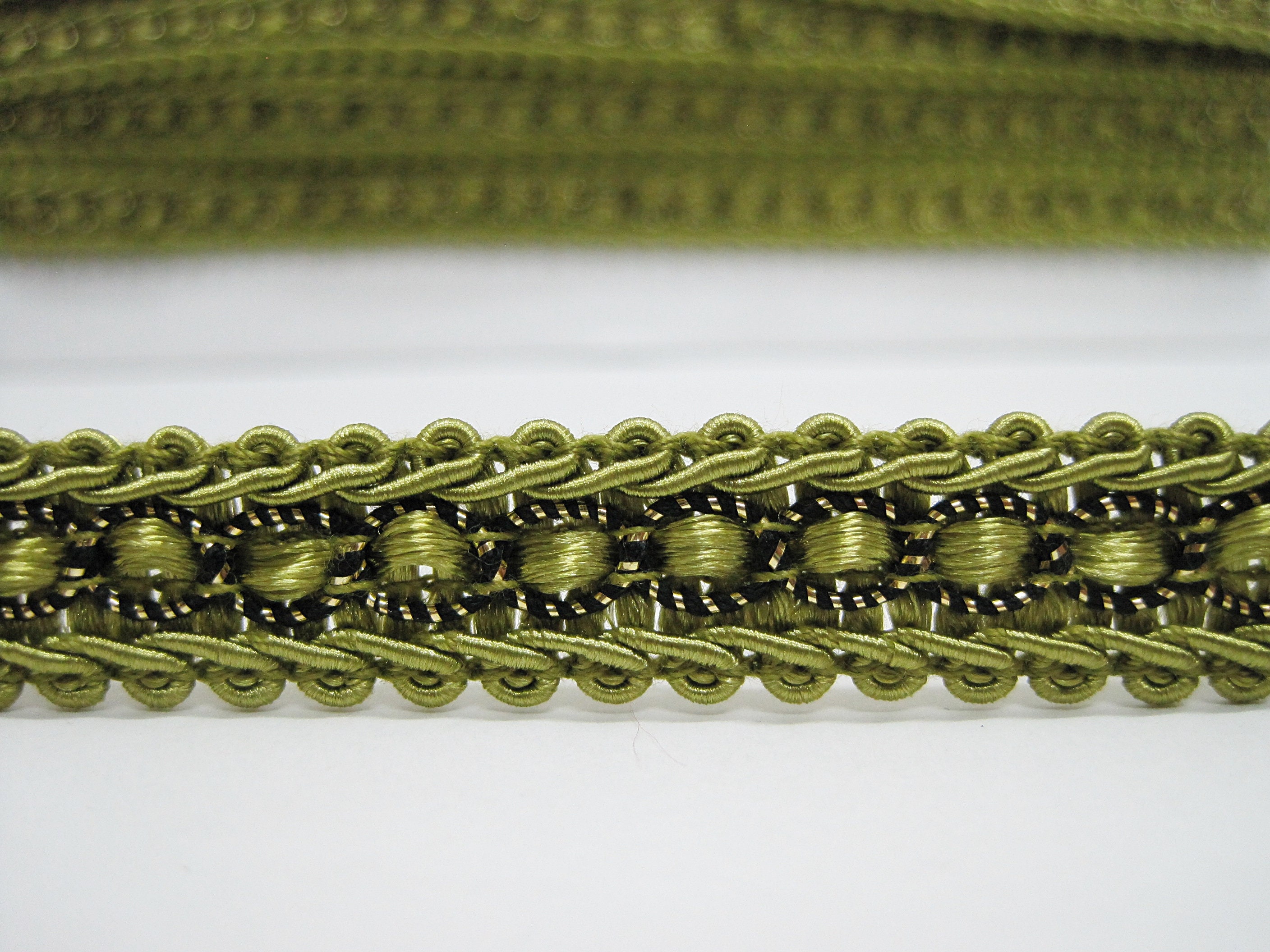 5 Yards 1/2" Olive Drab Green Gimp Braid Trim, Gimp Braid, Braided Gimp ...