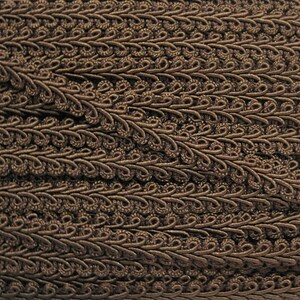 5 Yards 1/2" Dark Brown Gimp Braided Trim, Gimp Braid, Braided Cord ...