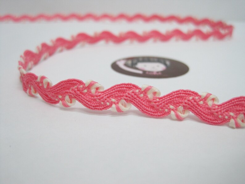 5 Yd Coral Pink Rick Rack Trim Picot Rick Rack Picot Trim | Etsy