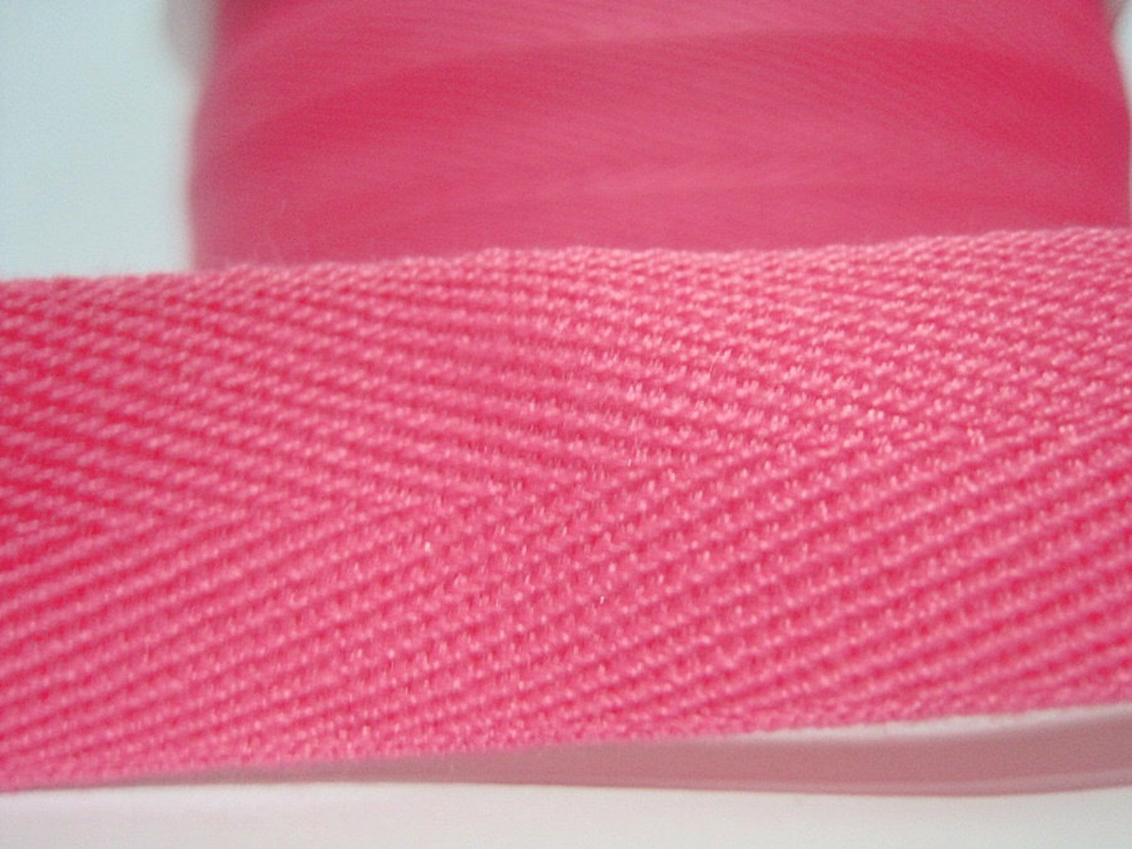 5 Yards 3/4" Pink Wide Herringbone Tape, Pink Twill Tape, Pink Cotton ...