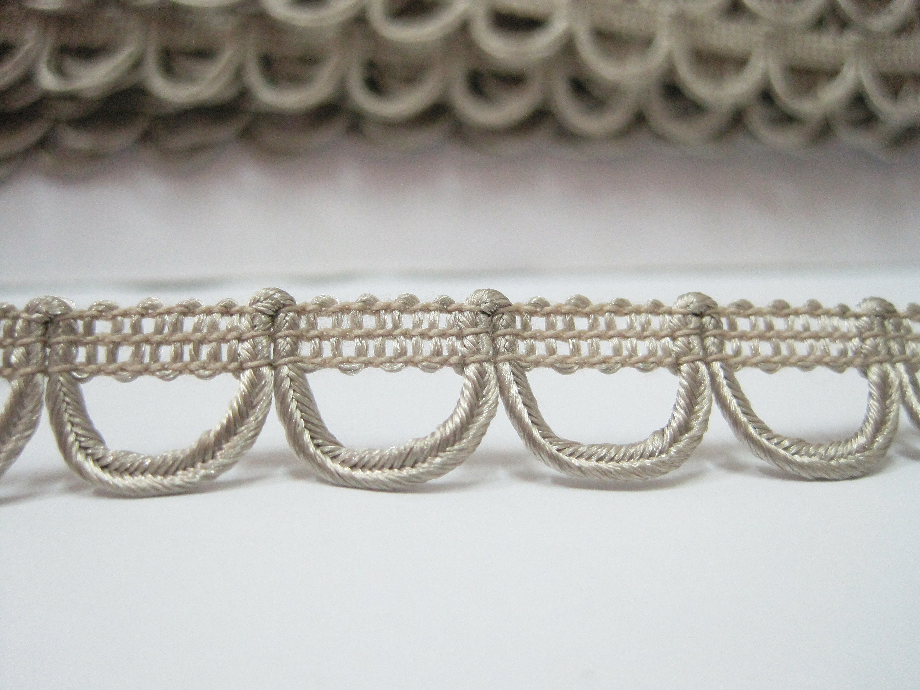 5 yards Gray Loop trim loop trim braided trim button | Etsy