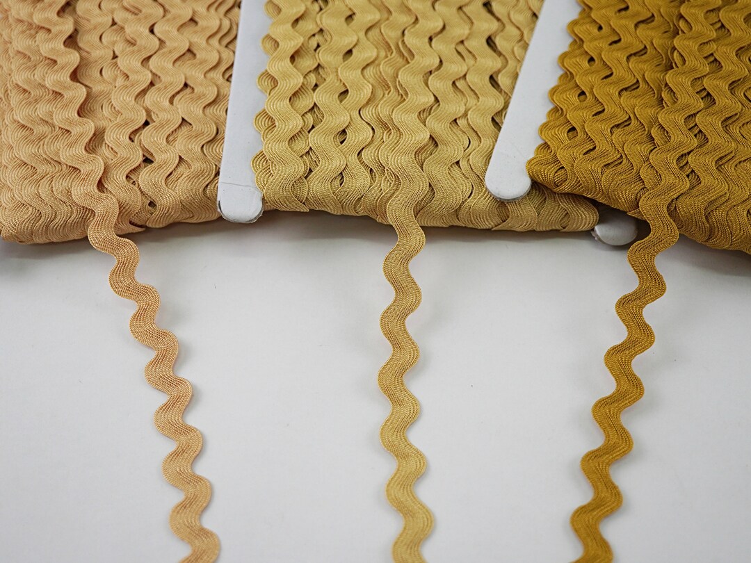 5 Yards 1/2" Gold Rick Rack Trim, Gold Ric Rac Trim, Rick Rack Lot ...