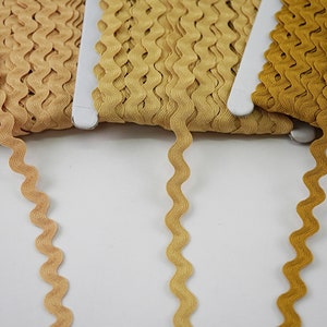5 Yards 1/2" Gold Rick Rack Trim, Gold Ric Rac Trim, Rick Rack Lot ...