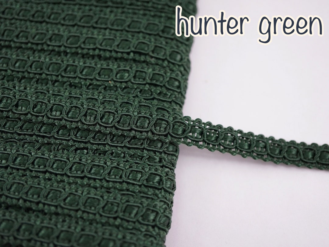 5 Yards 5/16" Hunter Green Braid Trim, Braid Trim, Gimp Braid, Braided ...
