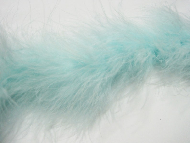 1 Yard 2.5" Feather Trim, Baby Blue Feather Trim, Ostrich Feather Trim ...