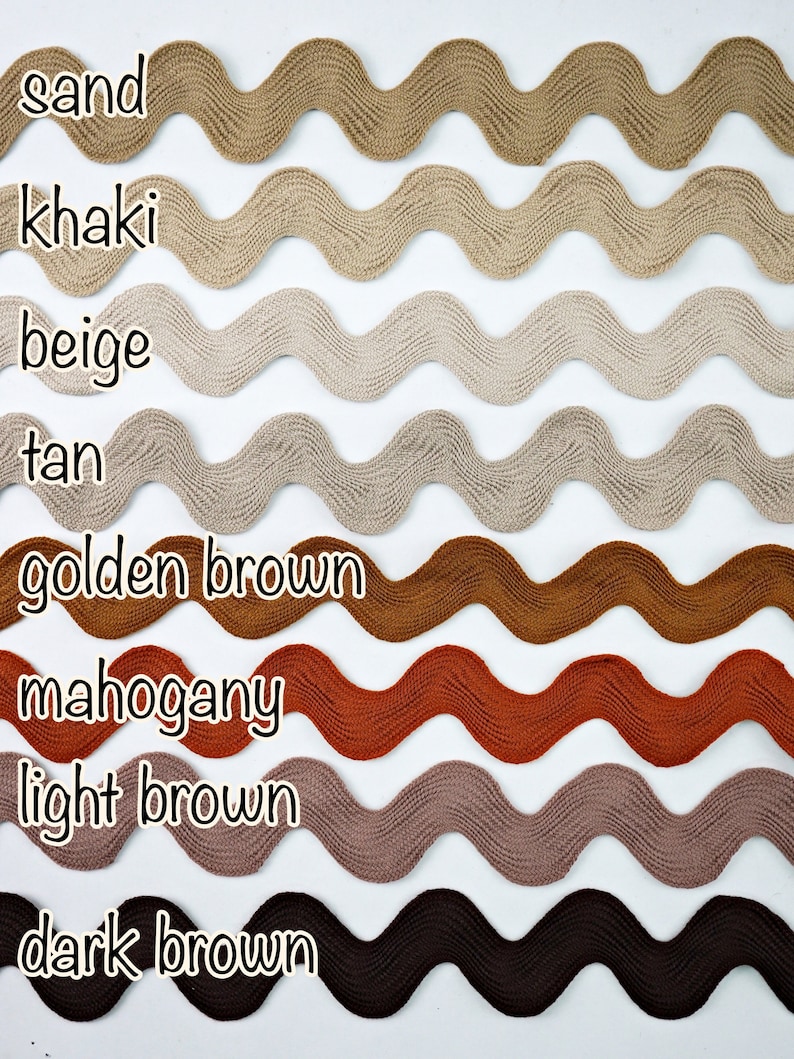 5 Yards Brown Jumbo Rick Rack Trim Brown Rick Rack Jumbo Ric - Etsy