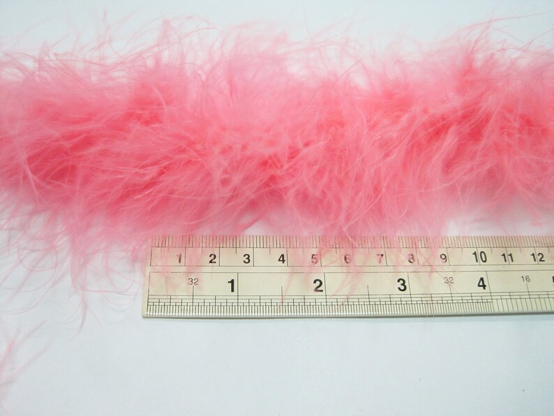 1 Yard 2.5 Feather Trim Coral Pink Feather Trim - Etsy