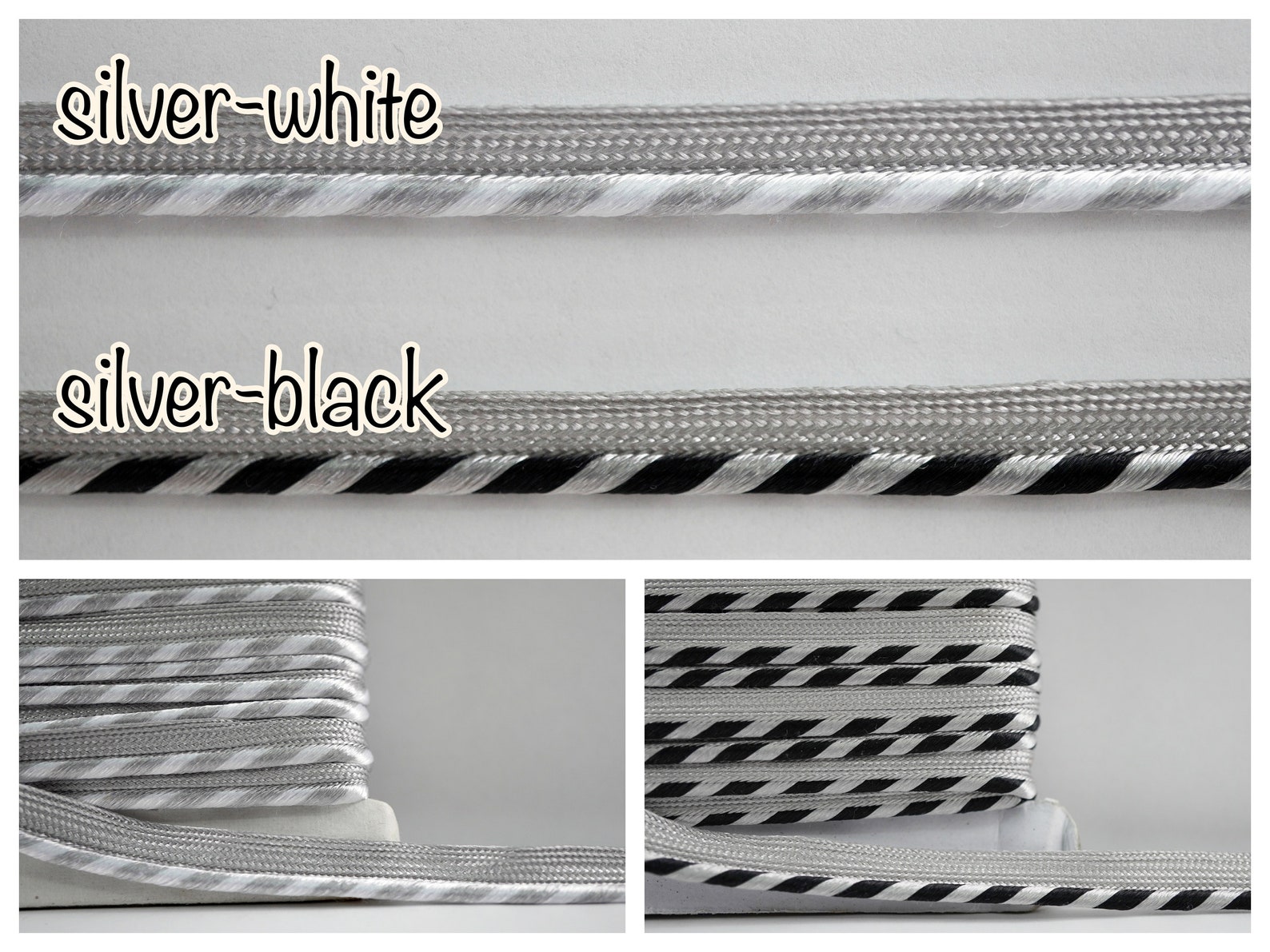 5 Yards Gray Lip Cord Piping, Edge Piping, Decorative Edging, Lip Cord ...