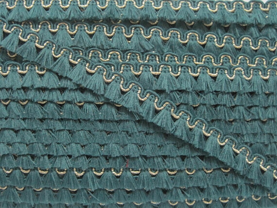 5 Yards Ocean Green Tassel Trim Green Trim wholesale trim | Etsy