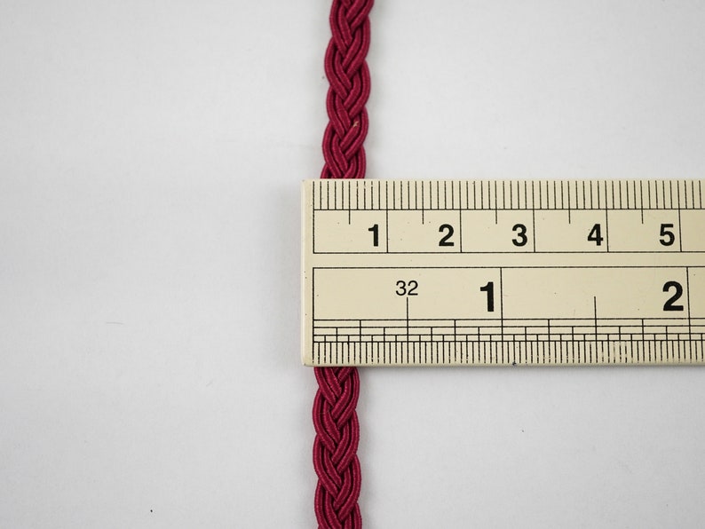 5 Yards 1/4 Red Braided Cord Red Cord Flat Braided - Etsy