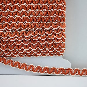 5 Yards Tangerine Rick Rack, Rick Rack Trim, Zig Zag Trim, Zig Zag, Ric ...