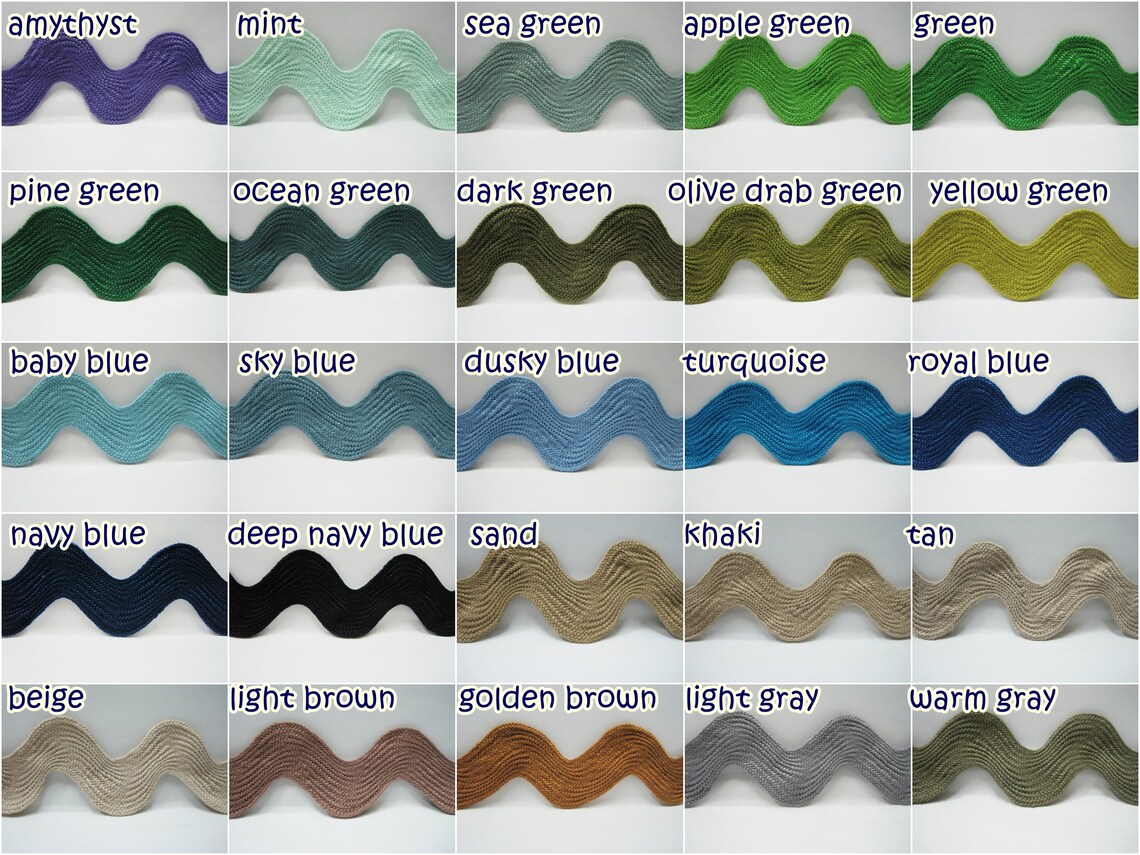 5 Yards Green Jumbo Rick Rack Trim Mint Rick Rack Jumbo Ric | Etsy