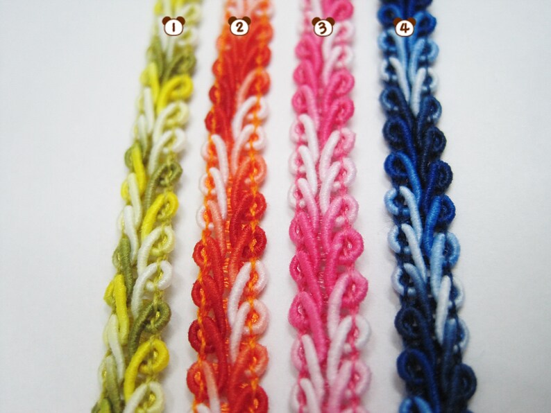 5 Yards 1/4 Multicolored Gimp Braided Trim Gimp Braid | Etsy
