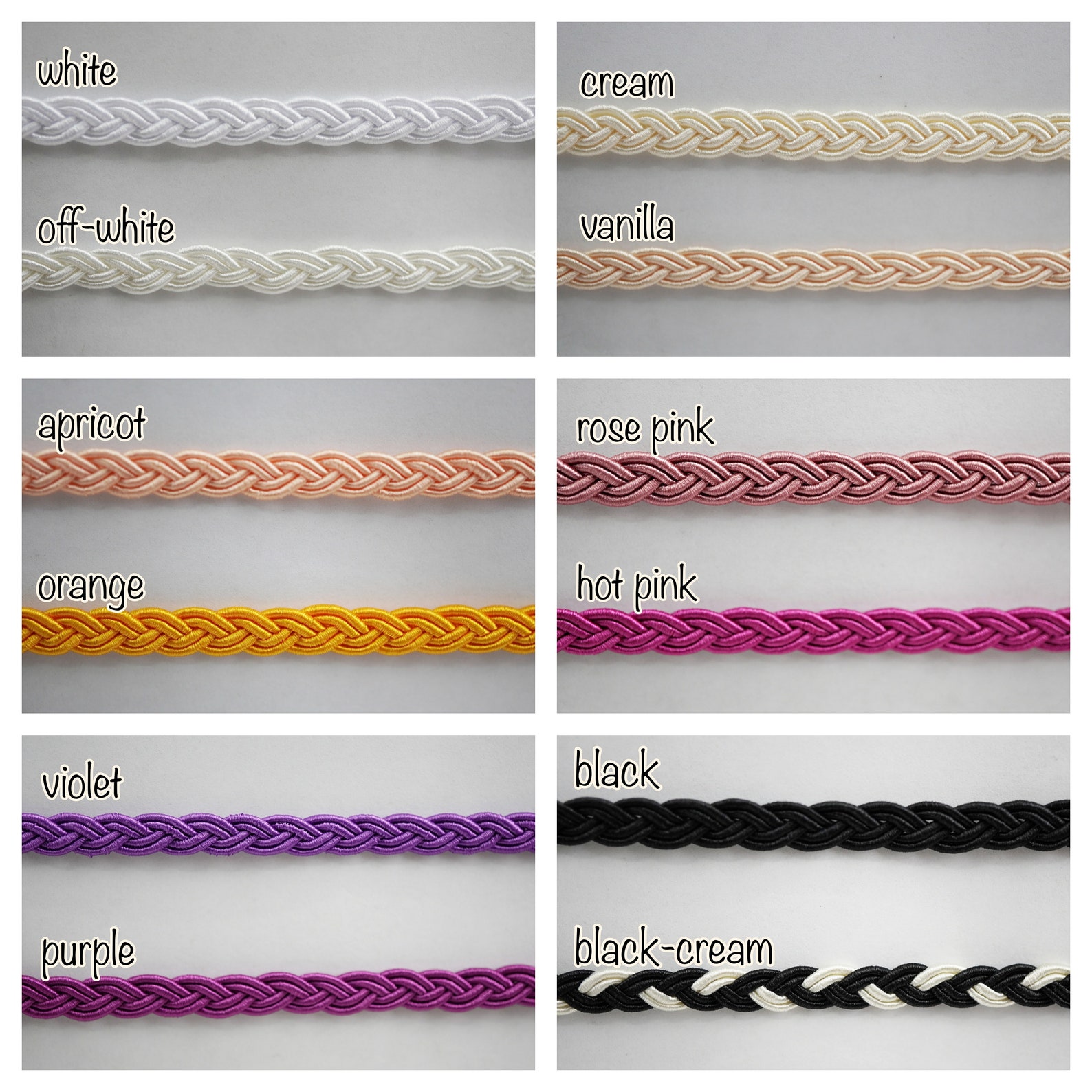 5 Yards 1/4 Red Braided Cord Red Cord Flat Braided - Etsy