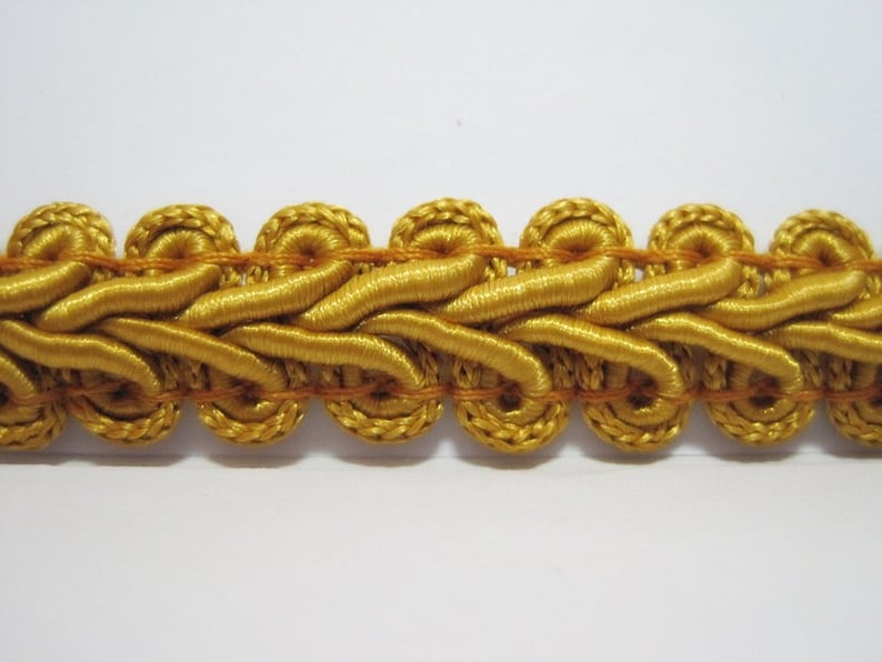 5 Yards 1/2 Classic Gold Gimp Braided Trim Gimp Braid - Etsy