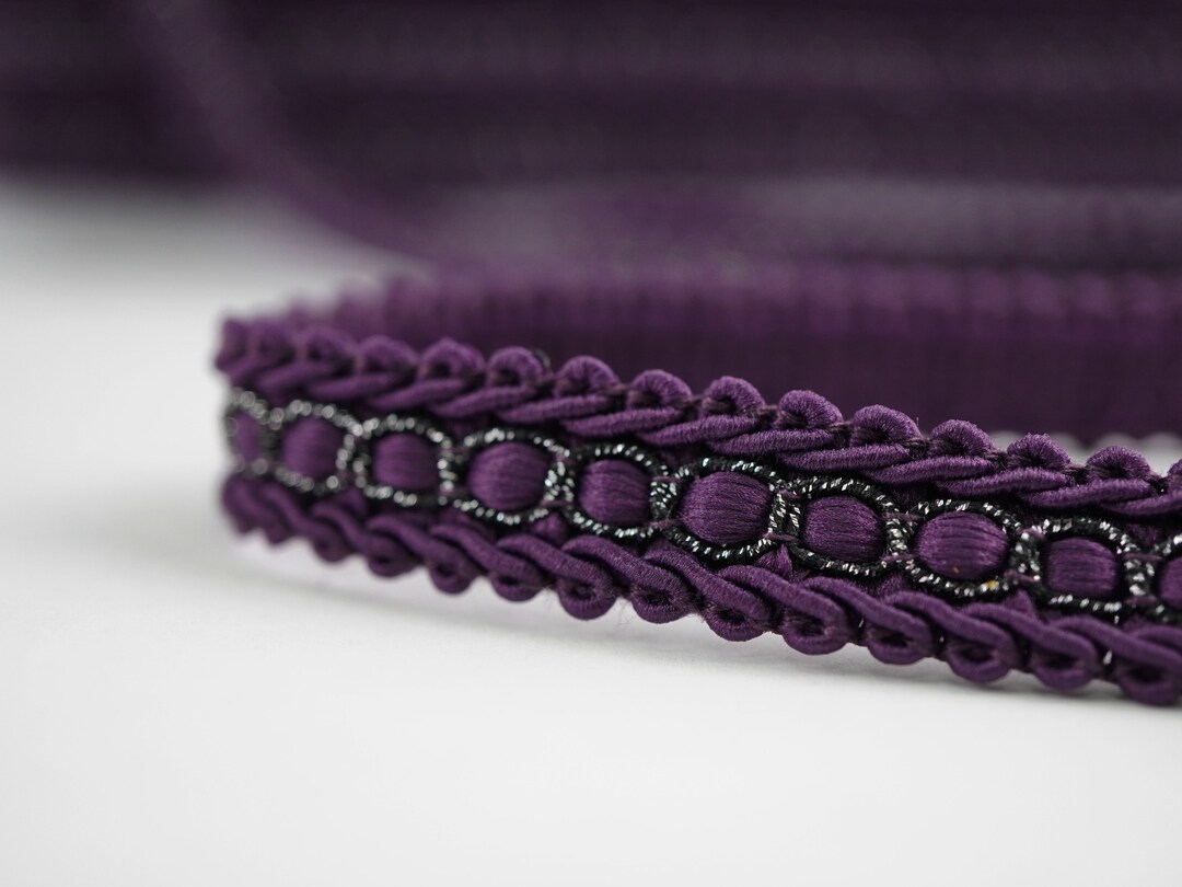 5 Yards Dark Violet Gimp Braided Trim, Gimp Braid, Braided Cord ...