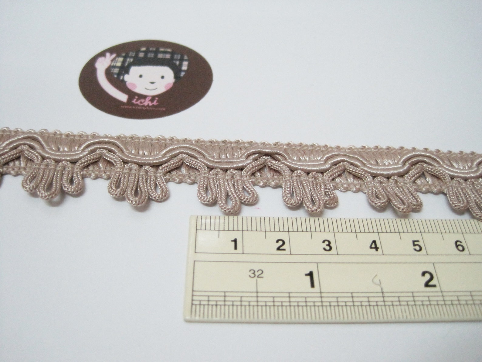5 Yards Brown Scalloped Loop Fringe, Vintage Lace, Loop Trim, Looped ...