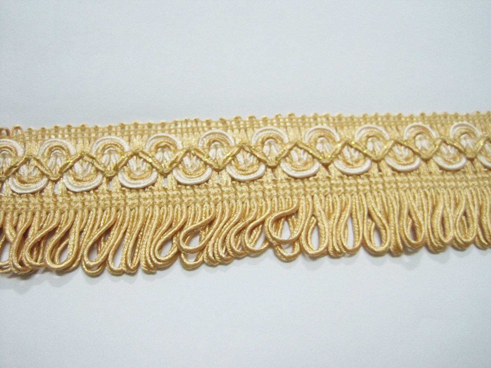 5 Yards Harvest Gold Loop Fringe Tassel Trim Bullion Fringe - Etsy