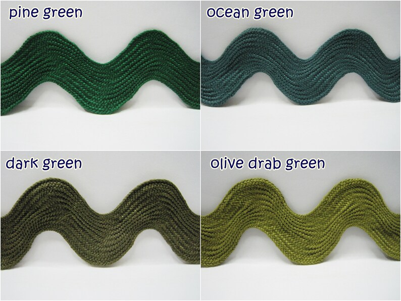 5 Yards Green Jumbo Rick Rack Trim Mint Rick Rack Jumbo Ric | Etsy