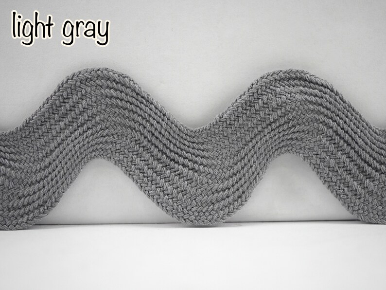 5 Yards Gray Jumbo Rick Rack Trim Gray Rick Rack Rick Rack - Etsy