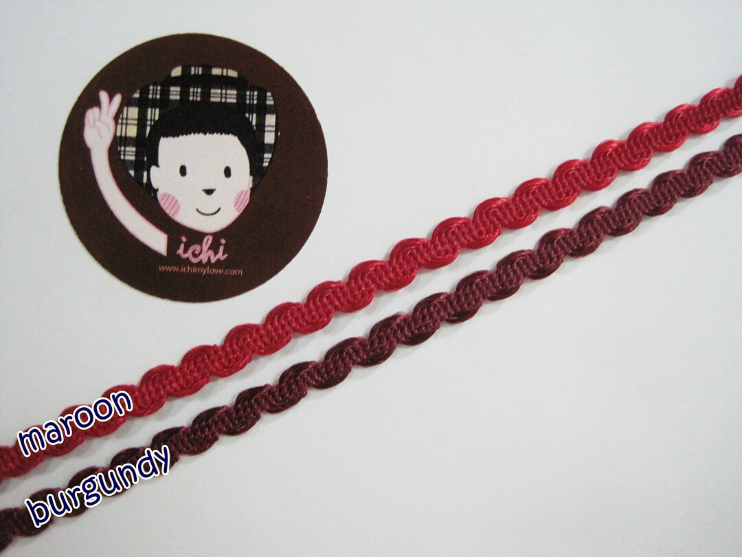 5 Yards 1/4" Red Shiny Braid, Braided Trim, Braid Lace Trim, Lace Trim ...
