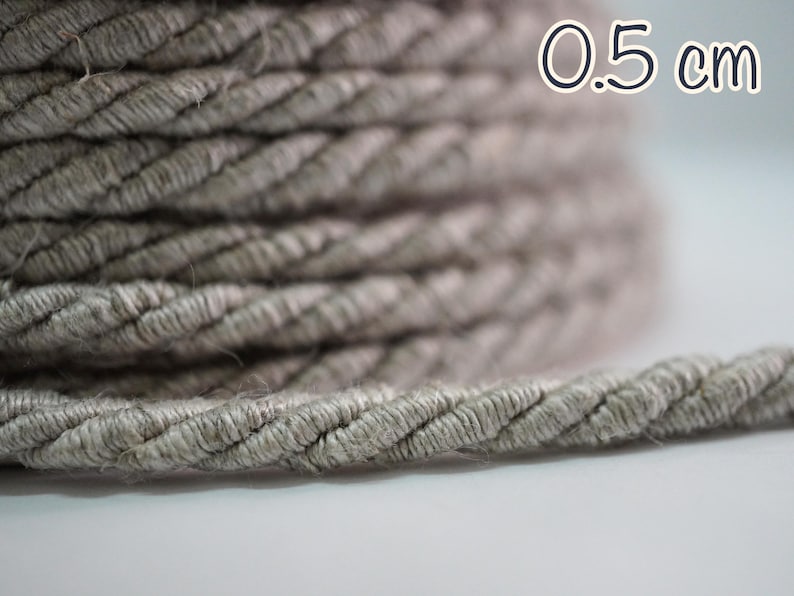 Natural Linen Twisted Cord, Linen Braid - Etsy