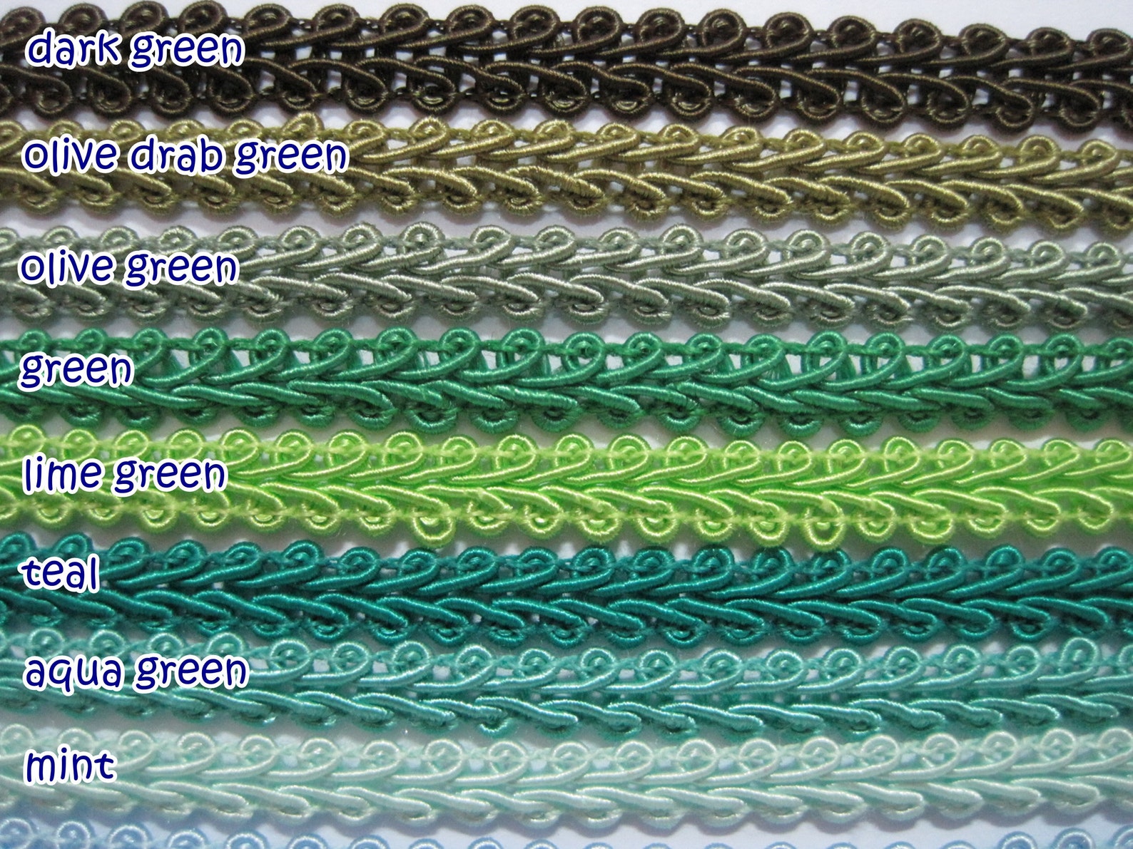 5 Yards 3/16 Light Blue Gimp Braided Trim Gimp Braid | Etsy