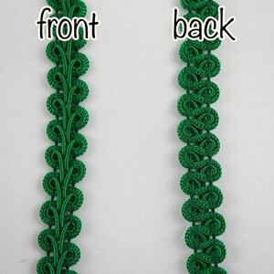 5 Yards 3/8" Pine Green Gimp Braided Trim, Gimp Braid, Braided Cord ...