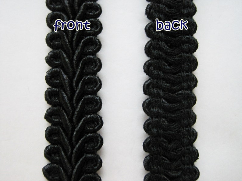 5 Yards 9/16 Black Gimp Braided Trim Gimp Braid - Etsy