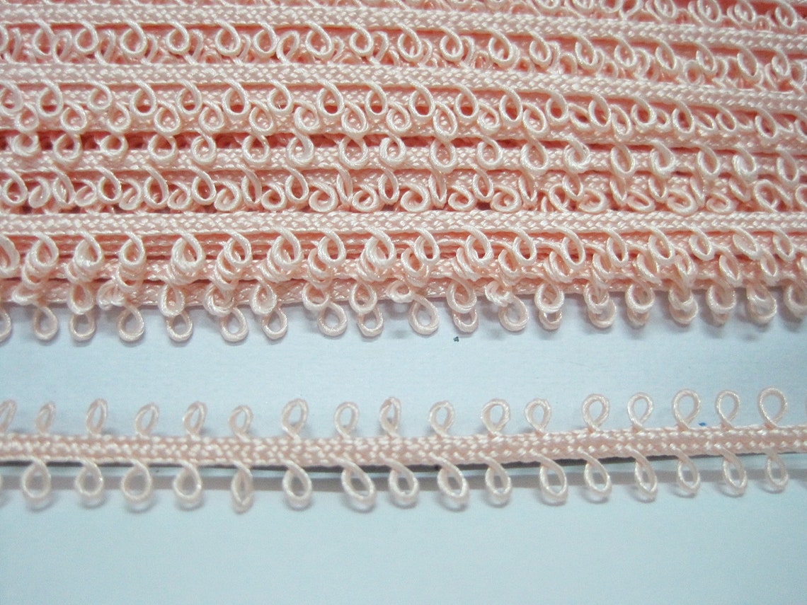5 Yards Peach Pink Picot Trim, Picot Edge Trim, Picot Edge Ribbon ...
